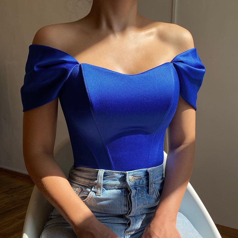 Extraordinary Satin Off Shoulder Top Images