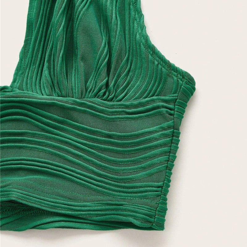 Backless Crop Halter Top