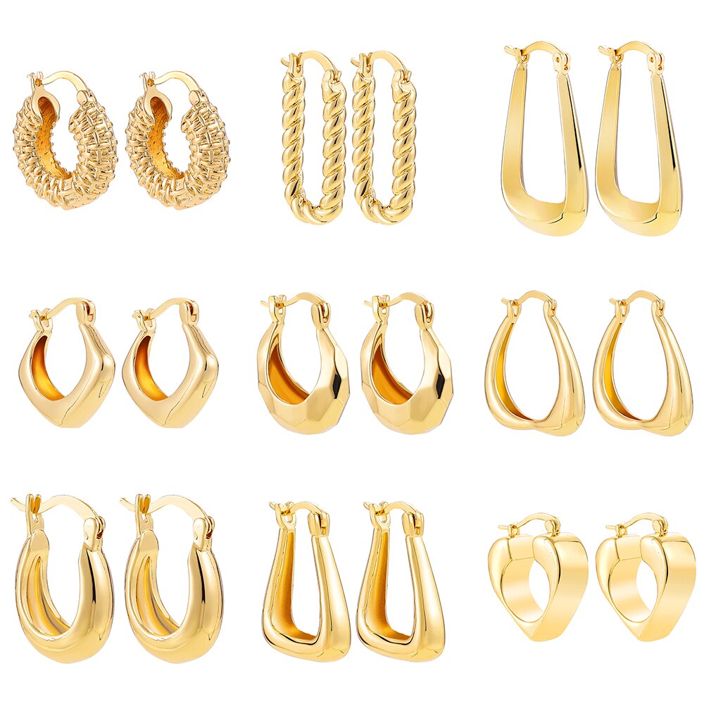 Geometric Hoop Earrings