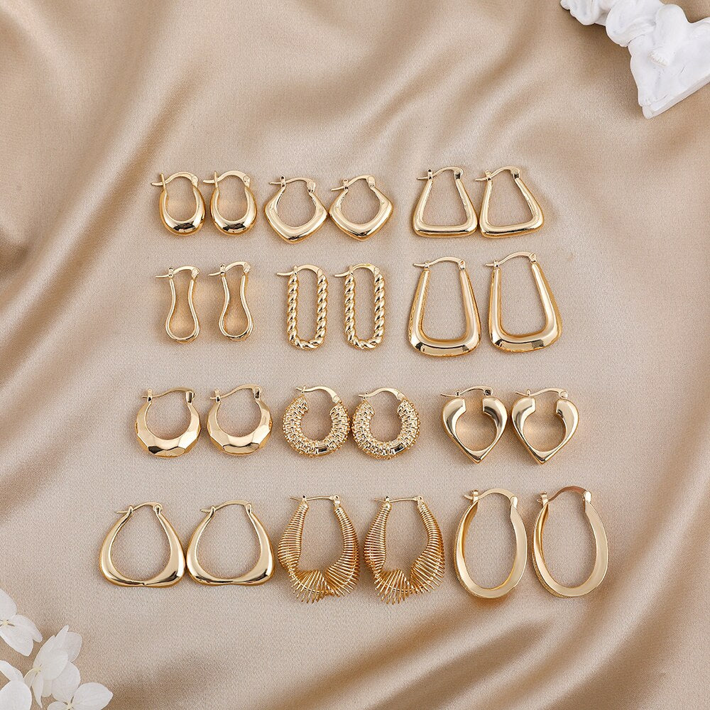 Geometric Hoop Earrings